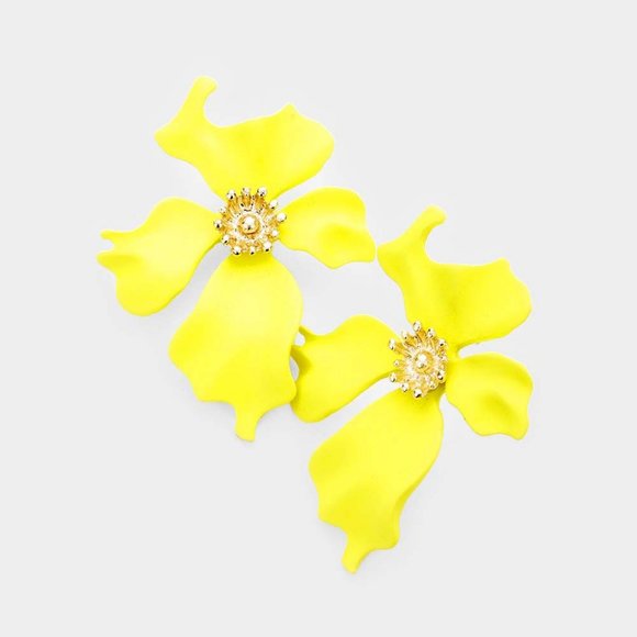 Jewelry | Abstract Petal Flower Earrings | Poshmark